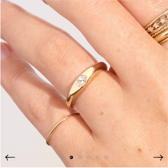 Jewelry | Catbird 14k Yellow Gold Diamond Pinky Ring Stunning | Poshmark